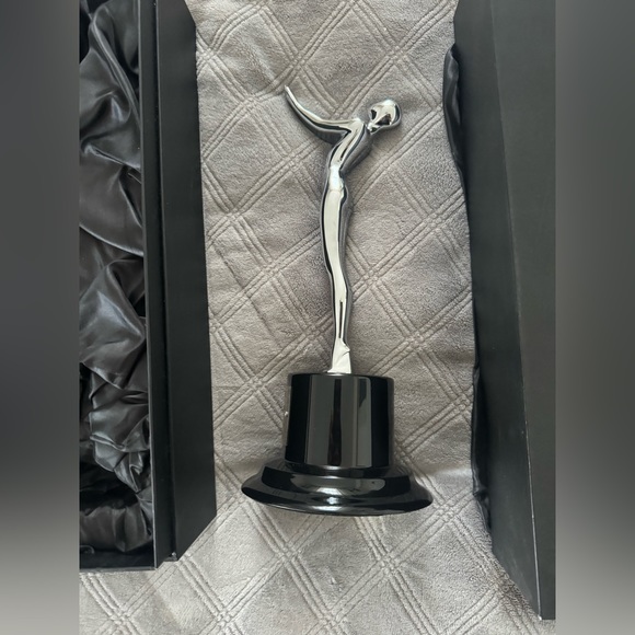 Other | Award Trophy Silver Statue And Black Base | Poshmark